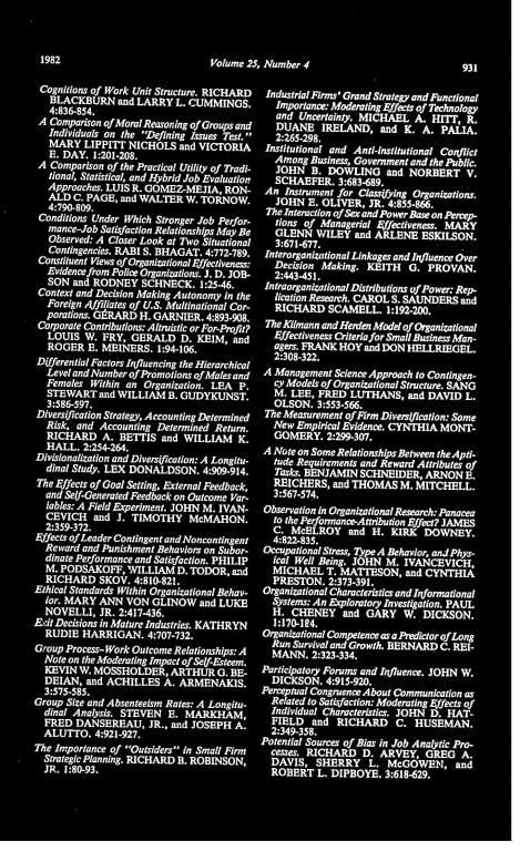 Academy of Management Journal (AMJ) 1982年全年文章 - 创新与战略管理 - 经管之家(原人大经济论坛)